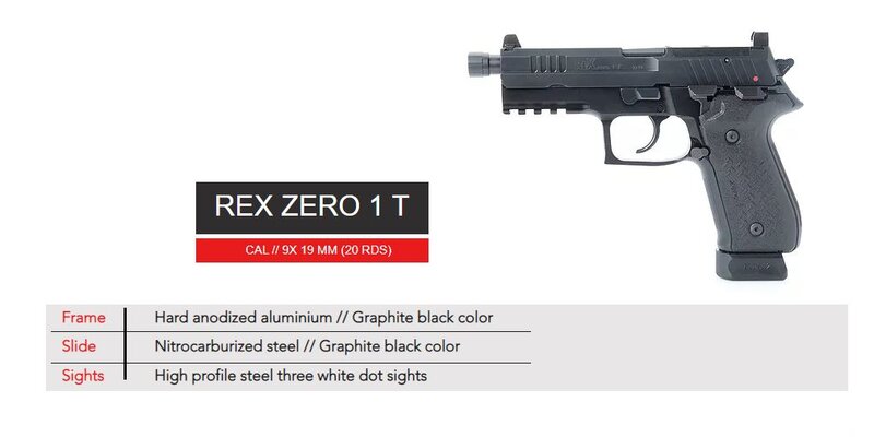AREX REX ZERO 1T 9MM PISTOL - Four Score and Seven Firearms LLC ...